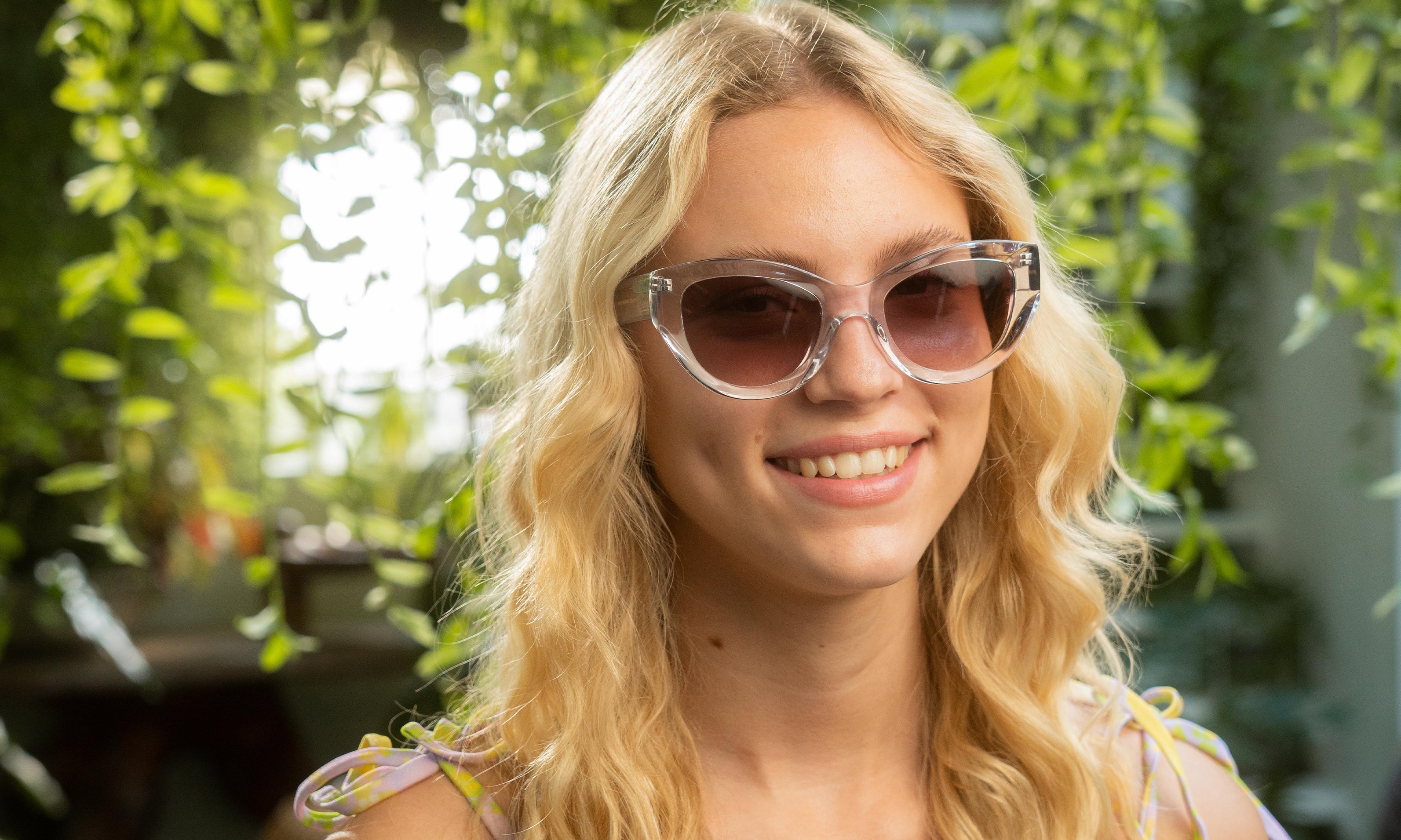 Harper Crystal | Women's Oval Geometric Acetate Sunglasses | Sunday ...